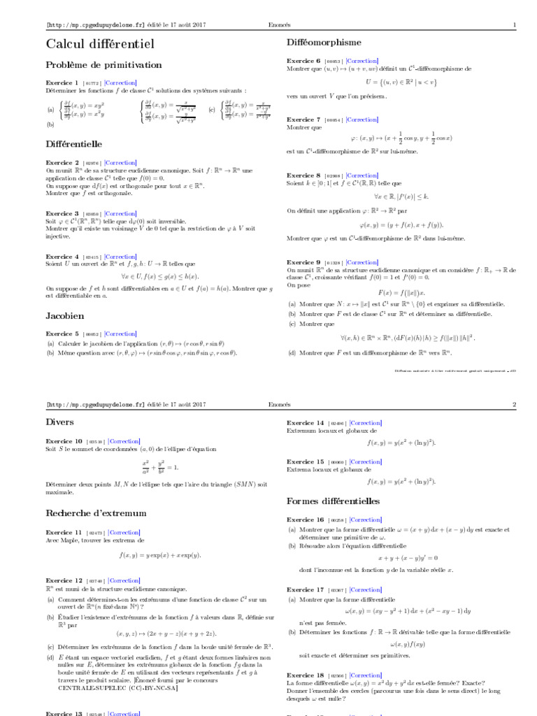 calcul-différentiel | PDF