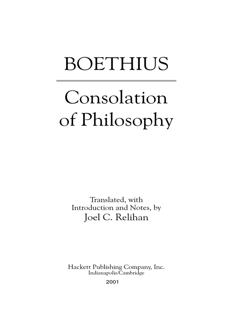 Boethius Consolation | PDF | Evil | Mind
