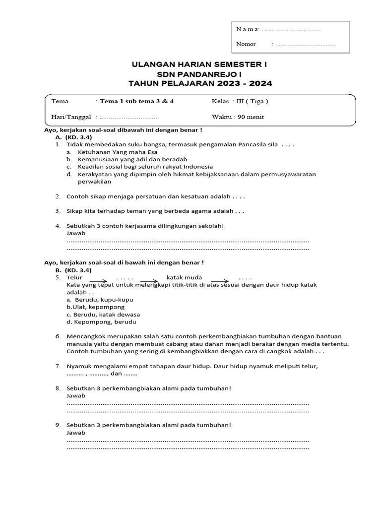 Soal Naskah 2 TM 1 ST 3,4 | PDF