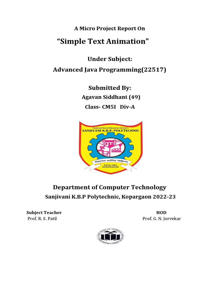 AJP Micro Siddhant Final | PDF