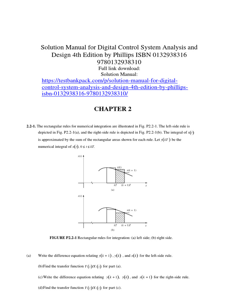 Solution Manual For Digital Control System Analysis and Design 4th ...