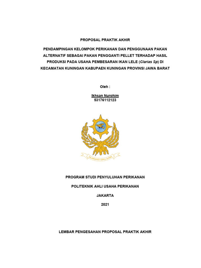 PROPOSAL PA - Ikhsan Nurohim | PDF | Sains & Matematika