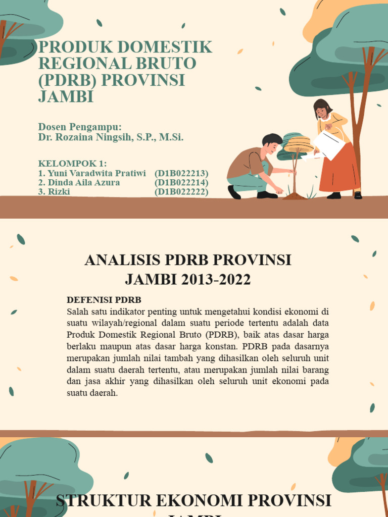 Analisis PDRB Provinsi Jambi 2022 | PDF | Bisnis | Pengelolaan Keuangan & Uang