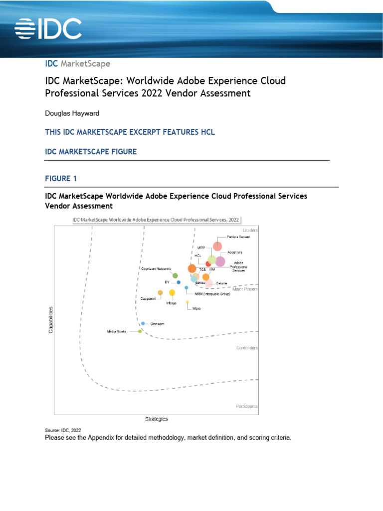 HCLTech IDC MarketScape Worldwide Adobe Experience Cloud Professional Services 2022 | PDF ...