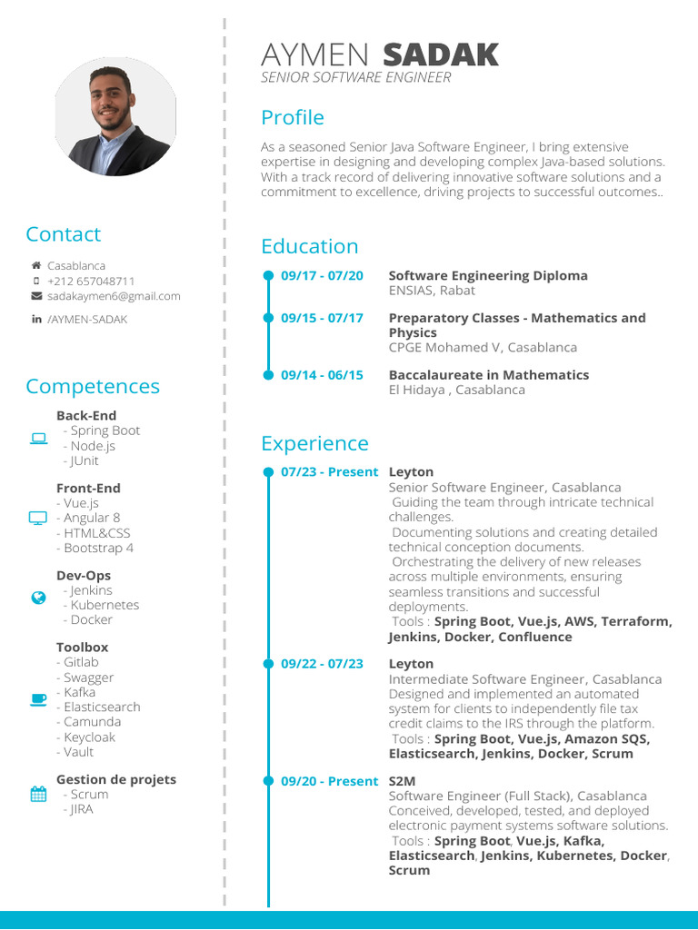Sadak Aymen - Resume | PDF | Spring Framework | Master Card