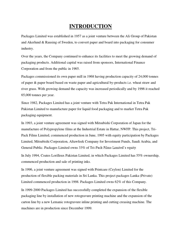 Packages Report | PDF