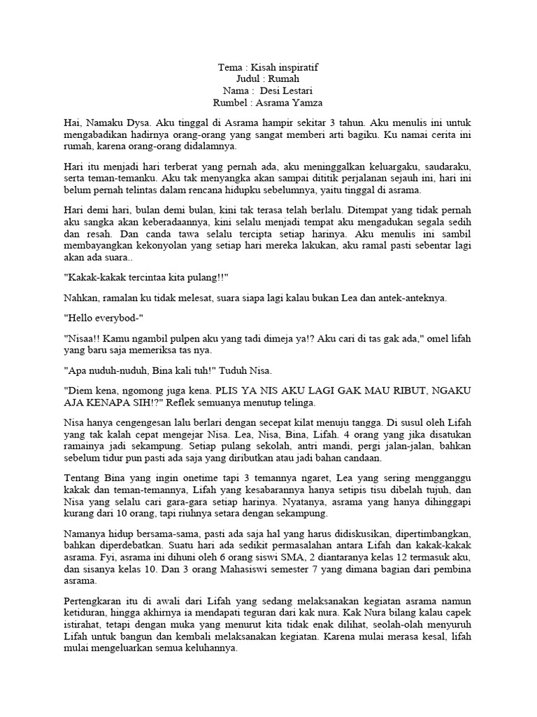 Naskah Cerpen Desi Lestari | PDF