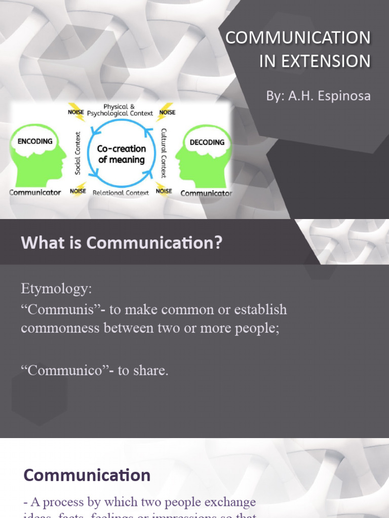 Communication Extension | PDF | Communication | Psychological Concepts