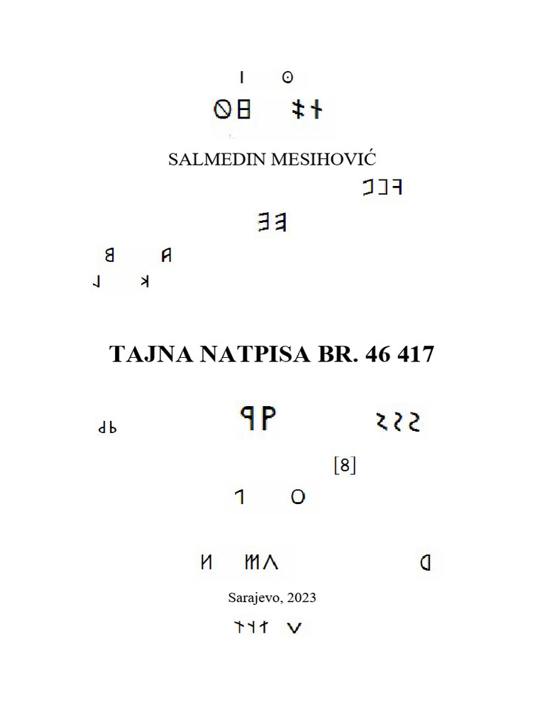 Tajna Natpisa Broj 46417 | PDF
