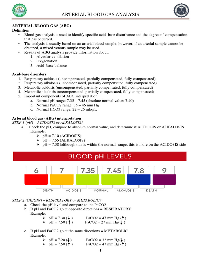 Arterial Blood Gas Analysys | PDF | Medical Specialties | Respiratory ...