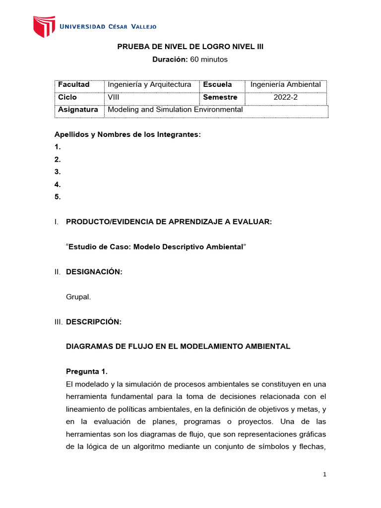 Prueba de Nivel de Logro Ingenieria | PDF | Entorno natural | Sistema de información geográfica