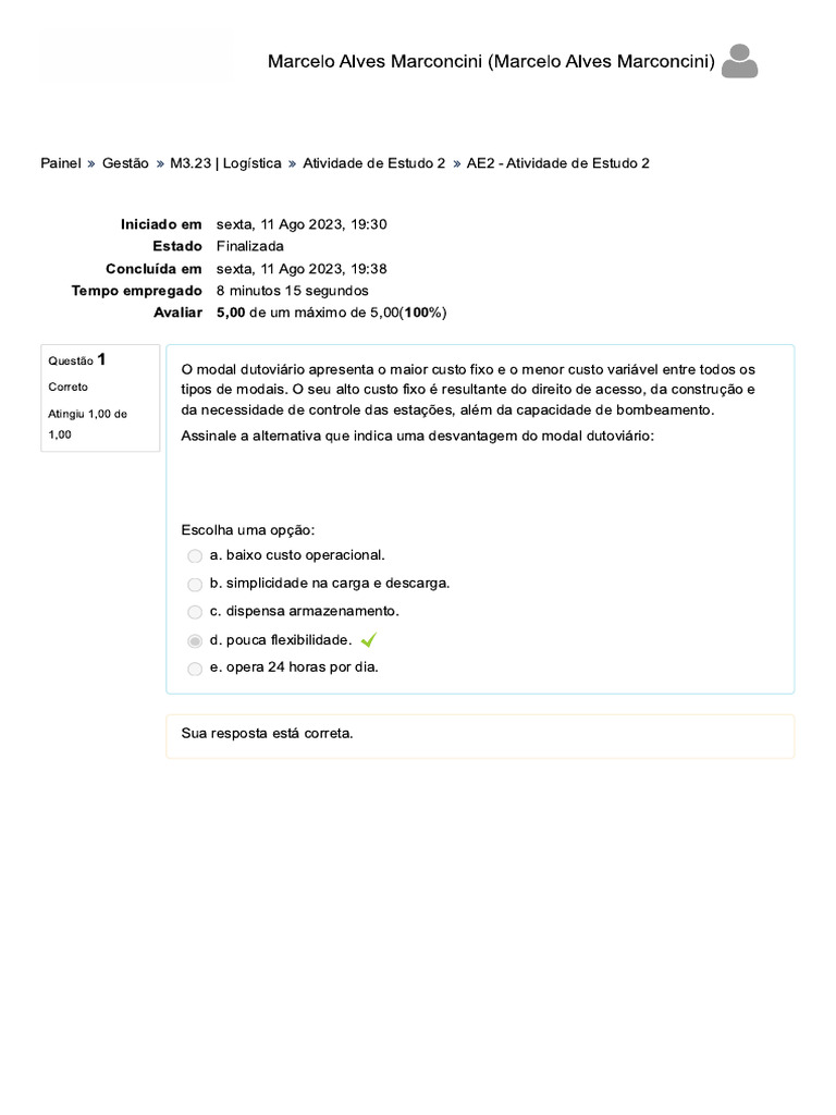 AE2 - Atividade de Estudo 2 | PDF