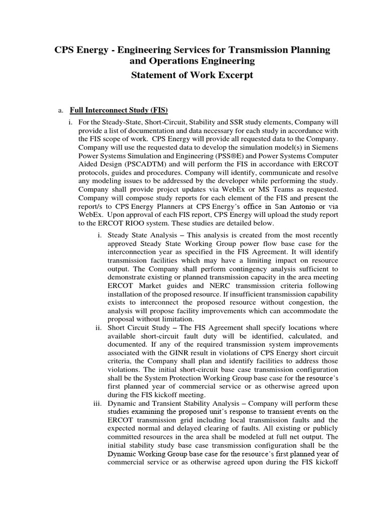 Subcontractor SOW | PDF | Reliability Engineering | Electric Power ...