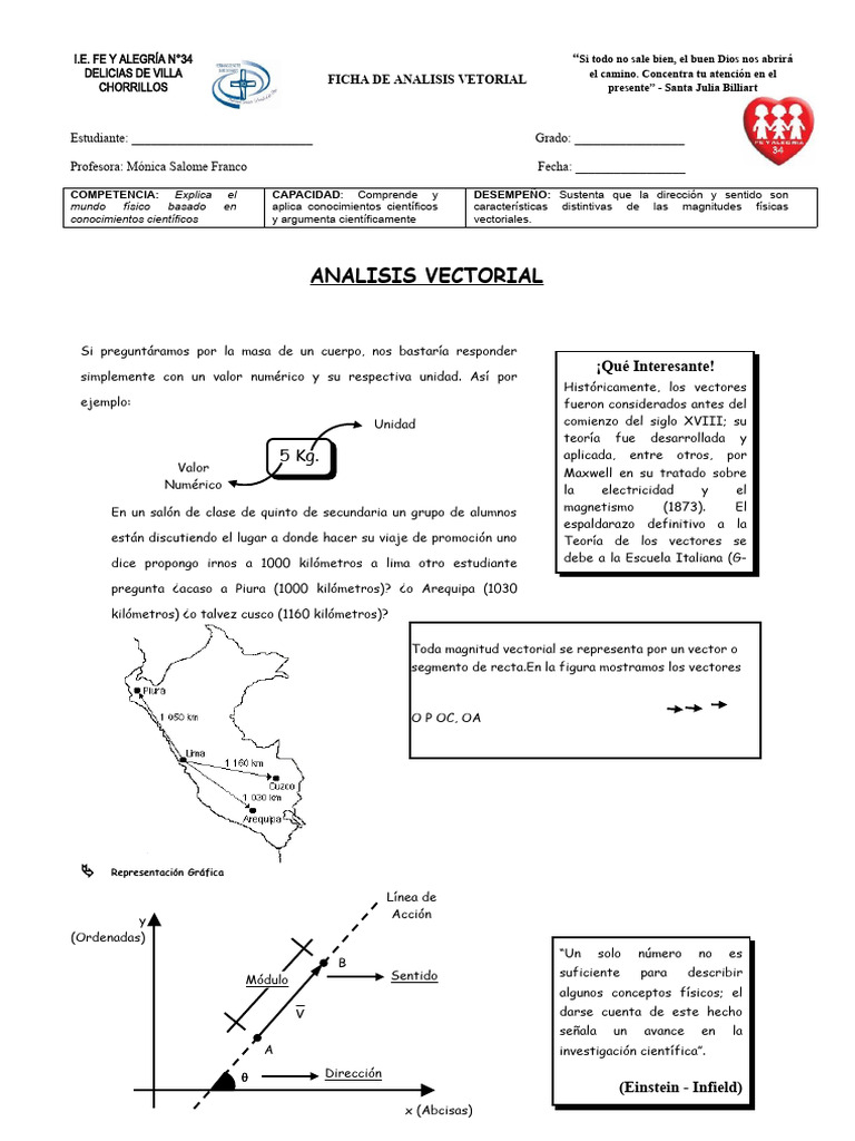 Ficha Análisis Vectorial | PDF | Vector Euclidiano | Álgebra abstracta