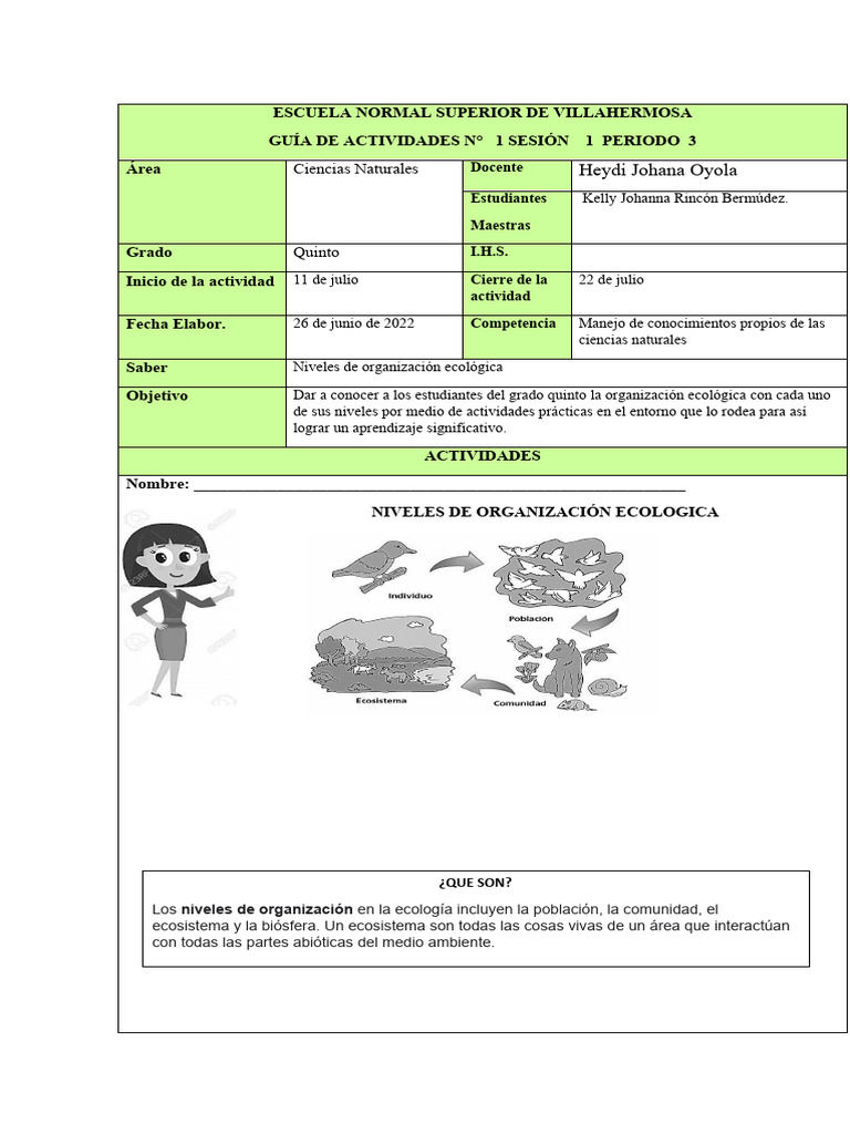Ciencias Naturales - Quinto - Sesion 1 - Periodo 3 | PDF | Reproducción ...
