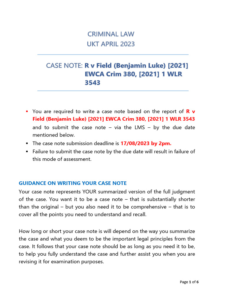 Case Note | PDF