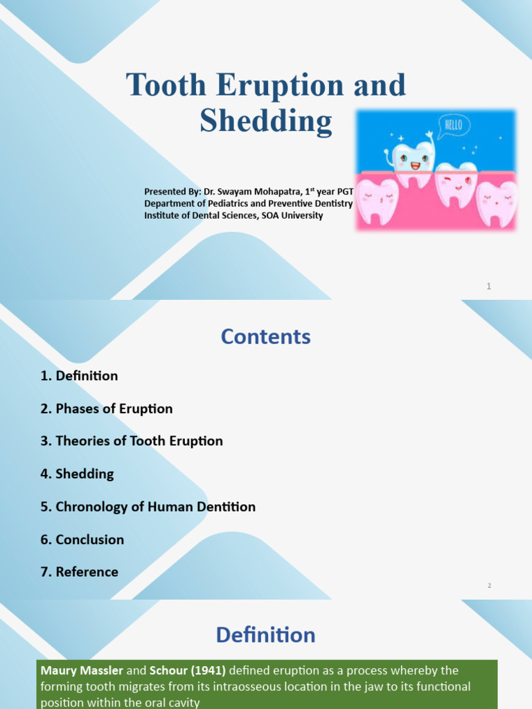 Tooth Eruption and Shedding Ultimate 1 | PDF