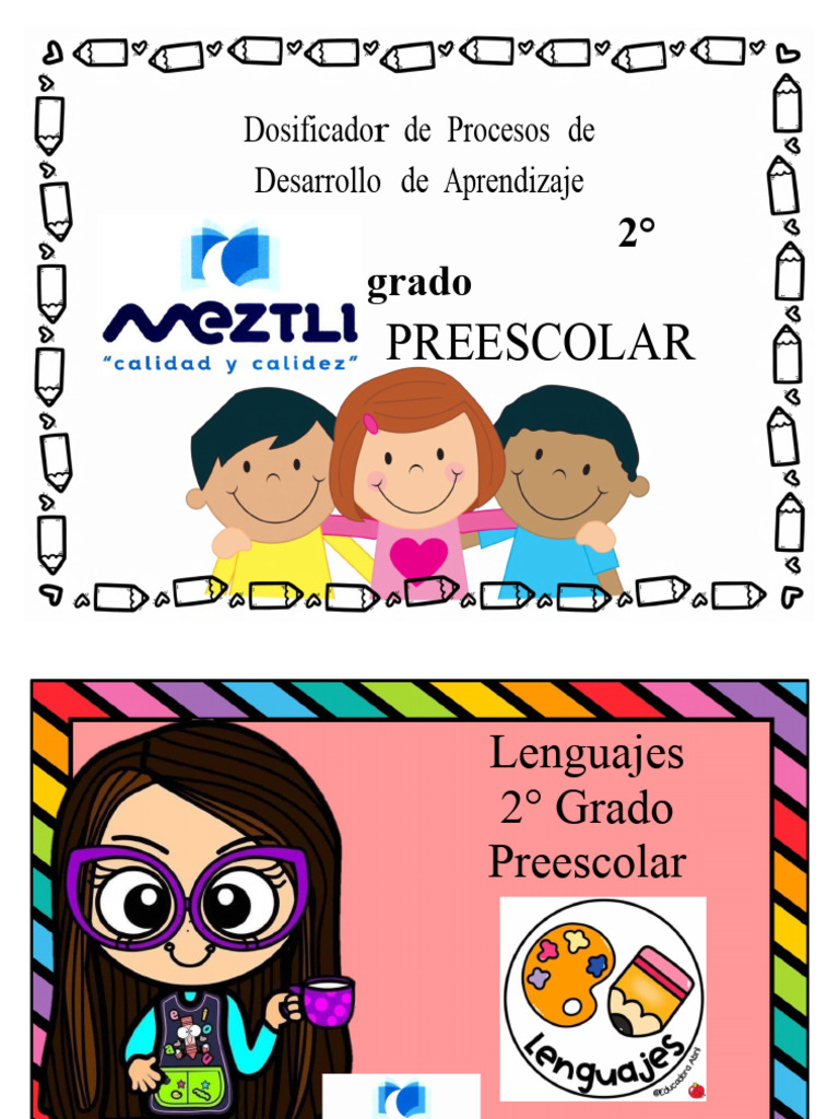 Dosificador PDA PREESCOLAR EDITADO | PDF | Educación de la primera ...