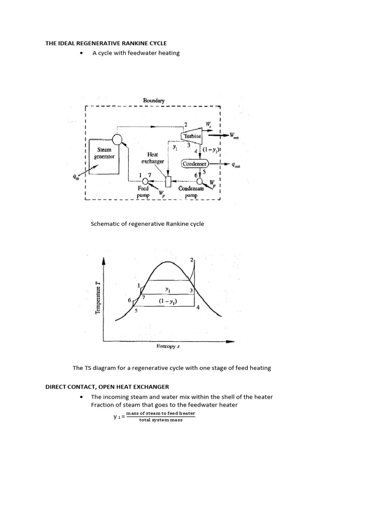 Ideal Regenerative Rankine Cycle Analysis | PDF | Steam | Thermodynamics