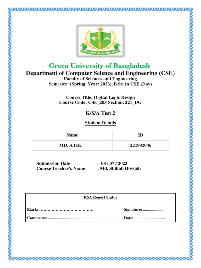 Green University of Bangladesh: Department of Computer Science and ...