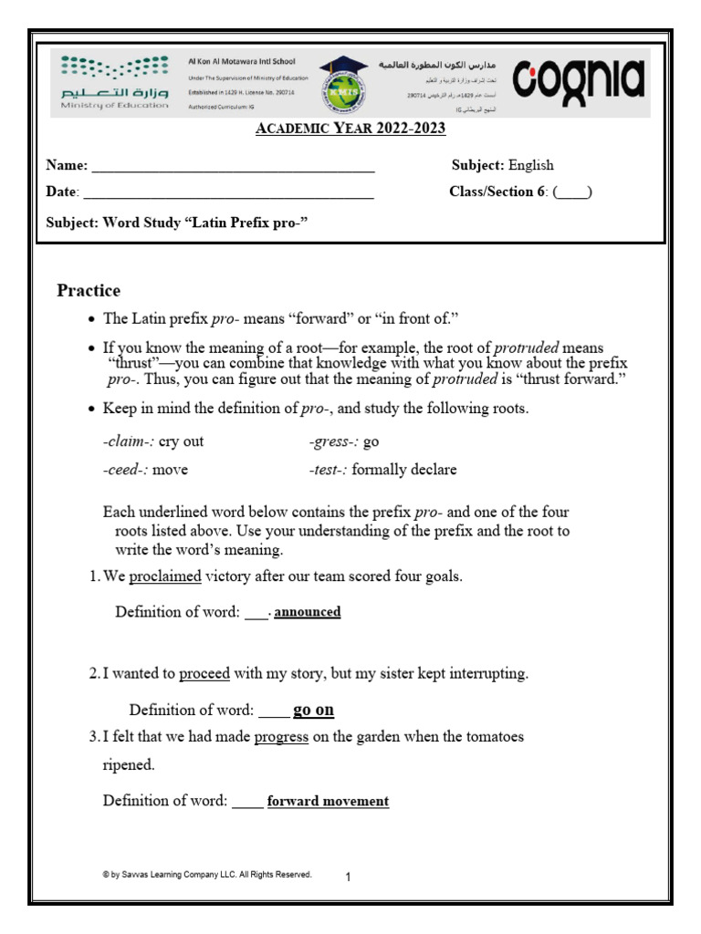 Latin Prefix Pro | PDF | Human Communication | Cognitive Science