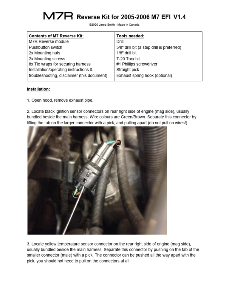 M7R Install Instructions | PDF | Vehicles | Mechanical Engineering
