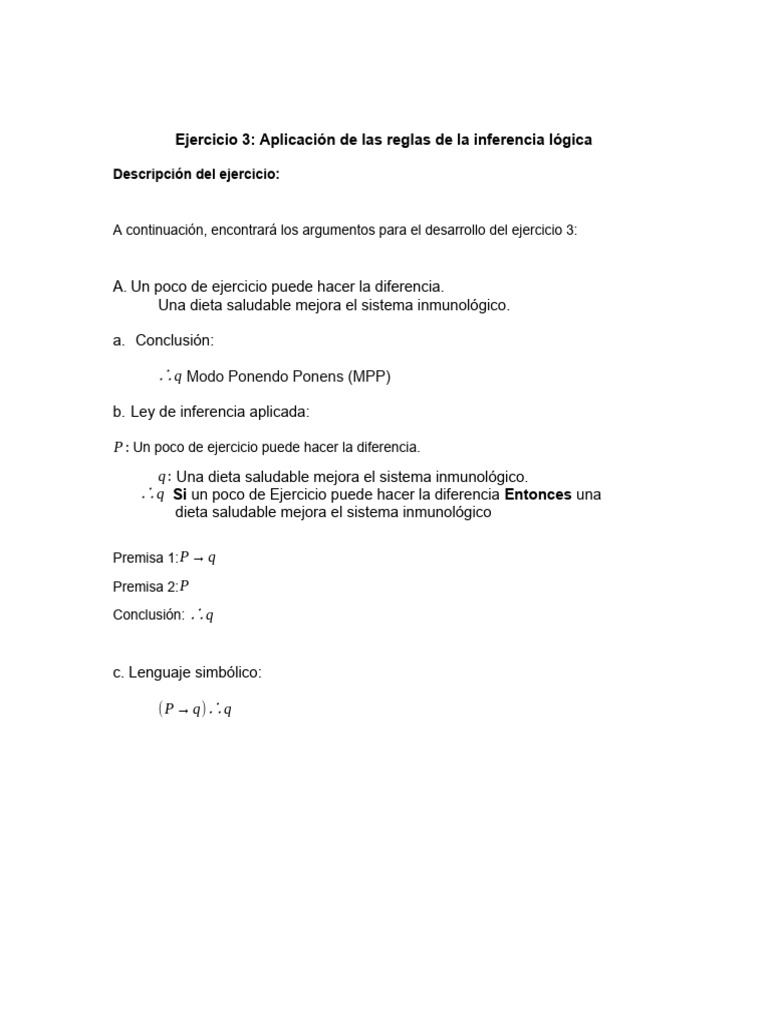 Ejercicio 3-4 Unidad 1 - Luz Andrea Granada | PDF | Lógica | Argumento
