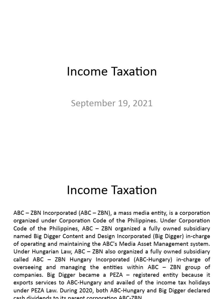 Income Taxation | PDF