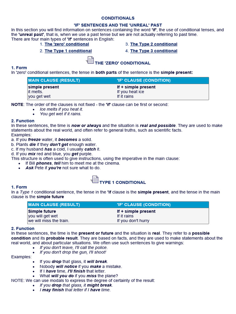 Conditionals | PDF
