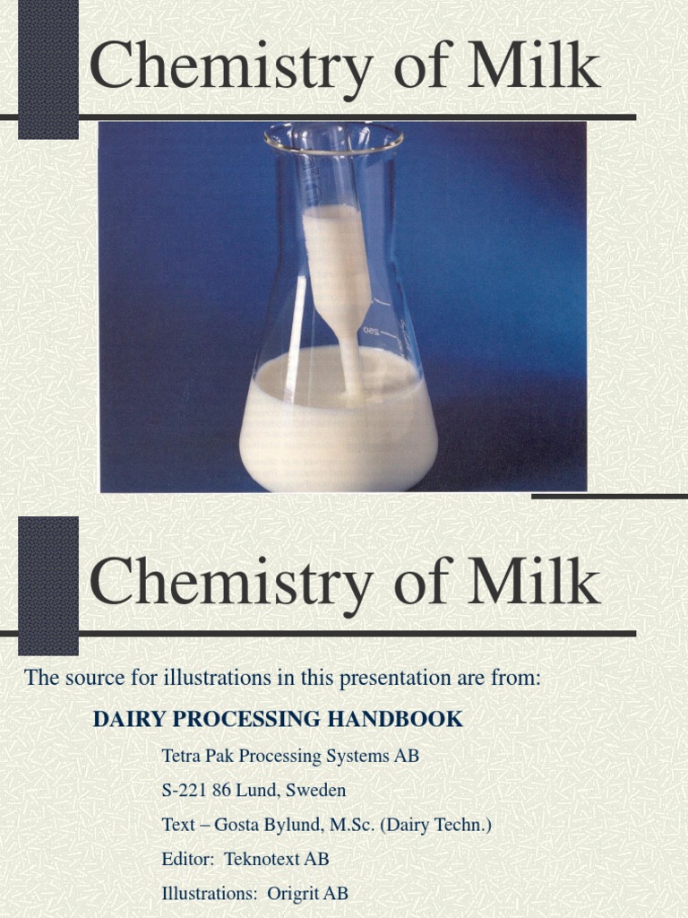Chemistry of Milk | PDF | Fat | Properties Of Water