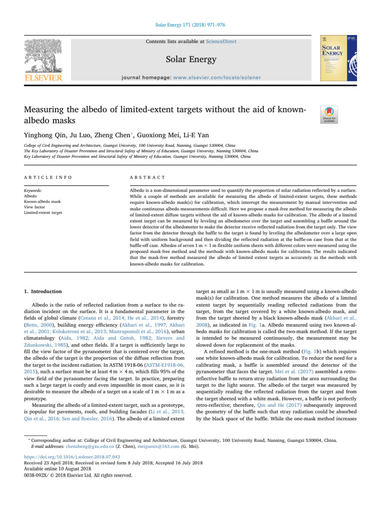 Measuring The Albedo of Limited-Extent Targets Without The Aid of Known ...