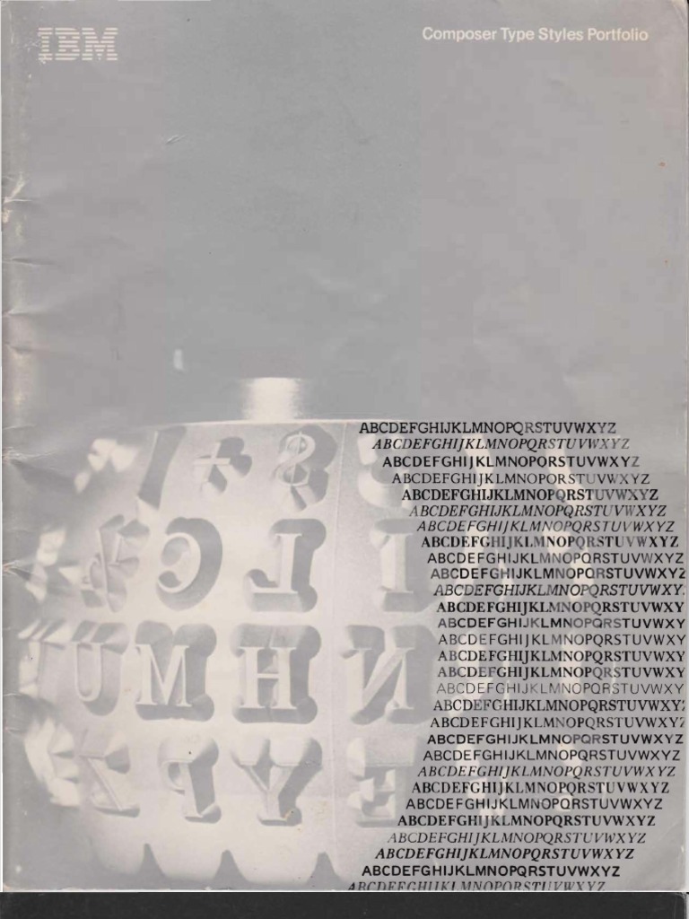 IBM 'Selectric Composer' Fonts Catalog | PDF | Serif | Typewriter