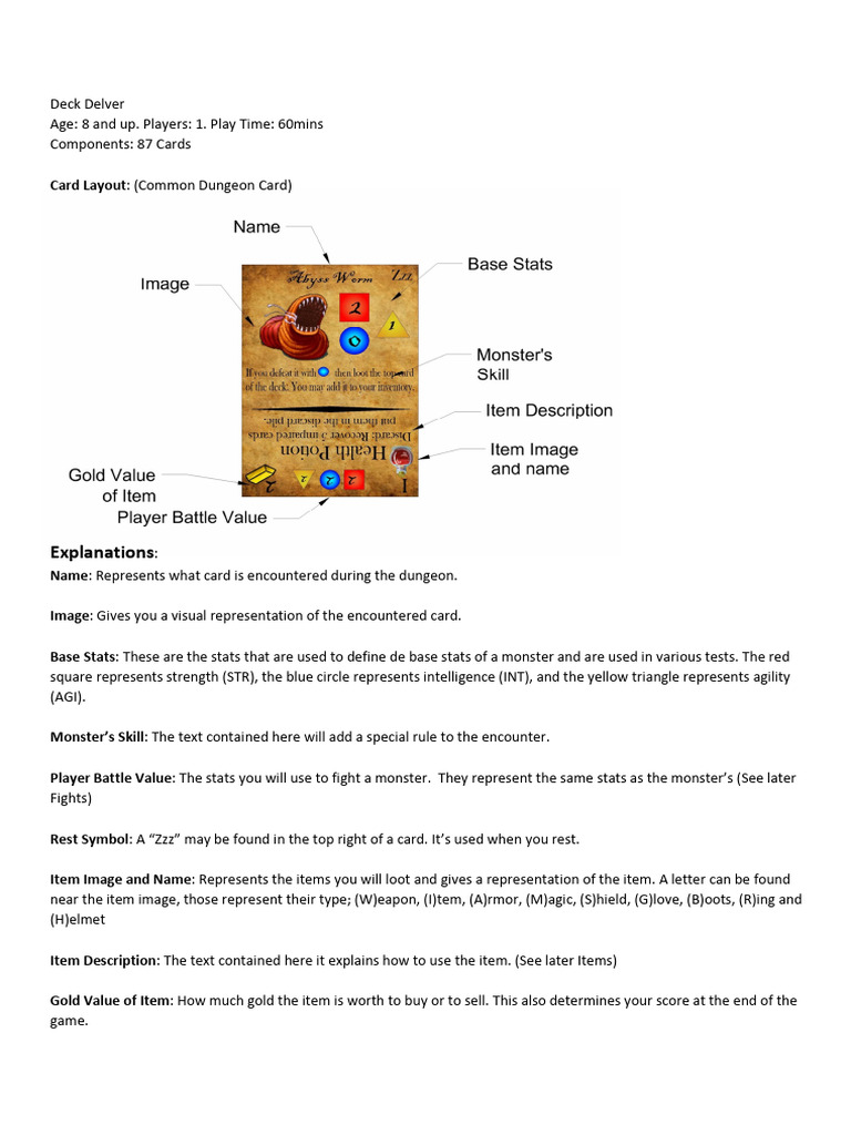 Deck Delver Card Game Rules Guide | PDF