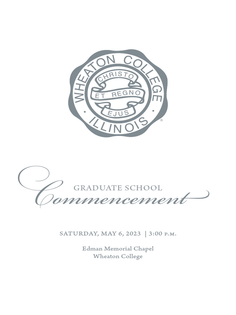 Final 2023 Graduate Commencement Program | PDF