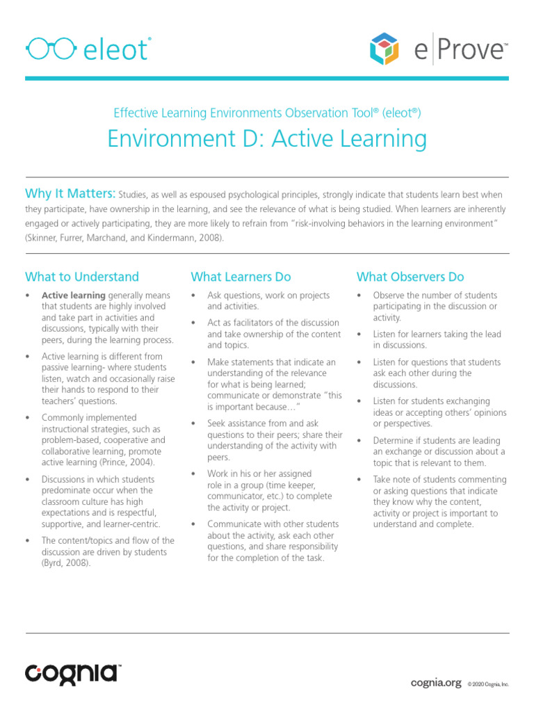 Environment D Flashcard | PDF | Learning | Change
