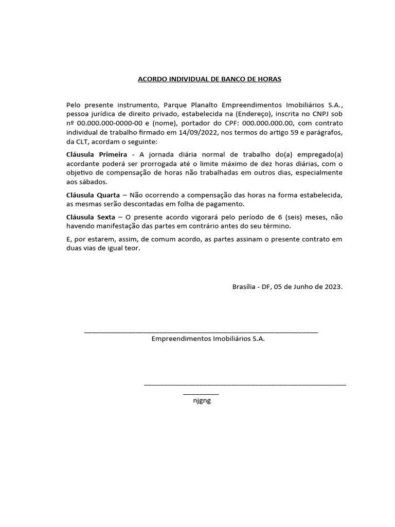 MODELO Acordo | PDF