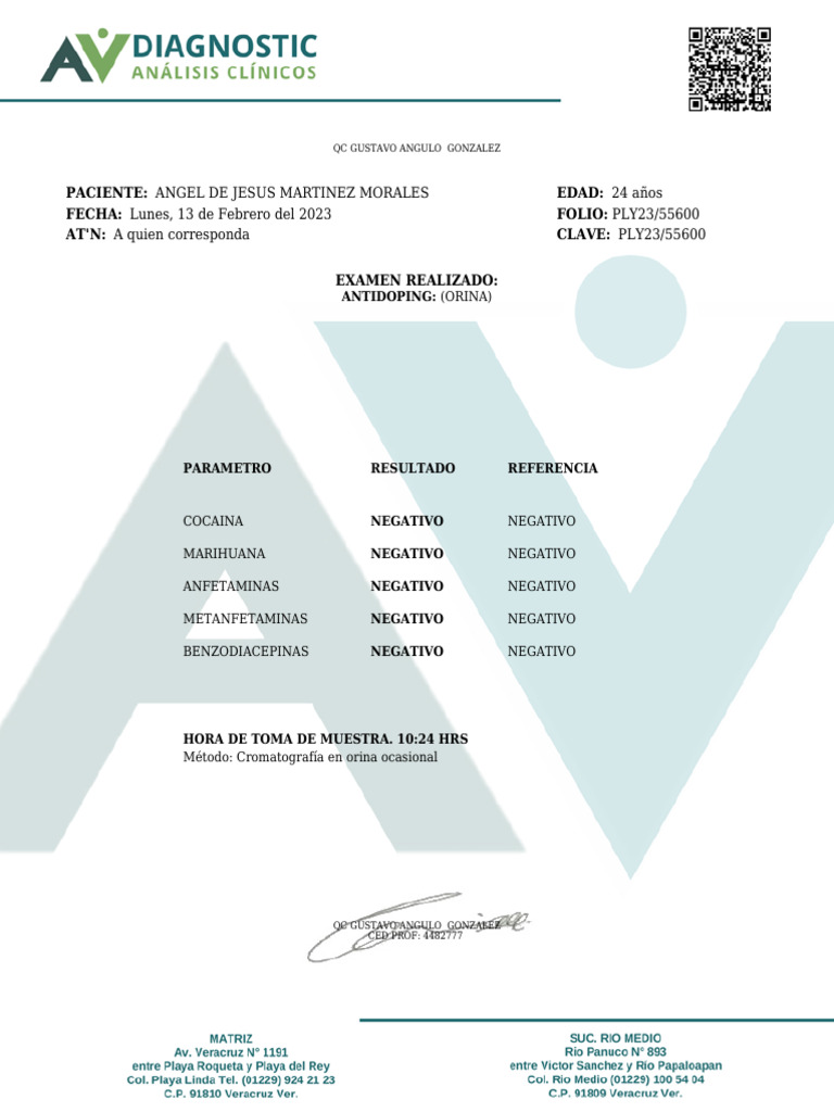 Prueba de Antidoping | PDF