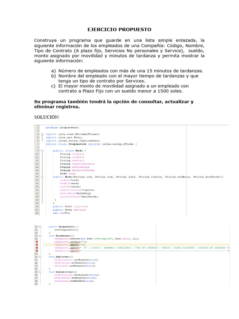 Ejercicio Propuesto 6 | PDF