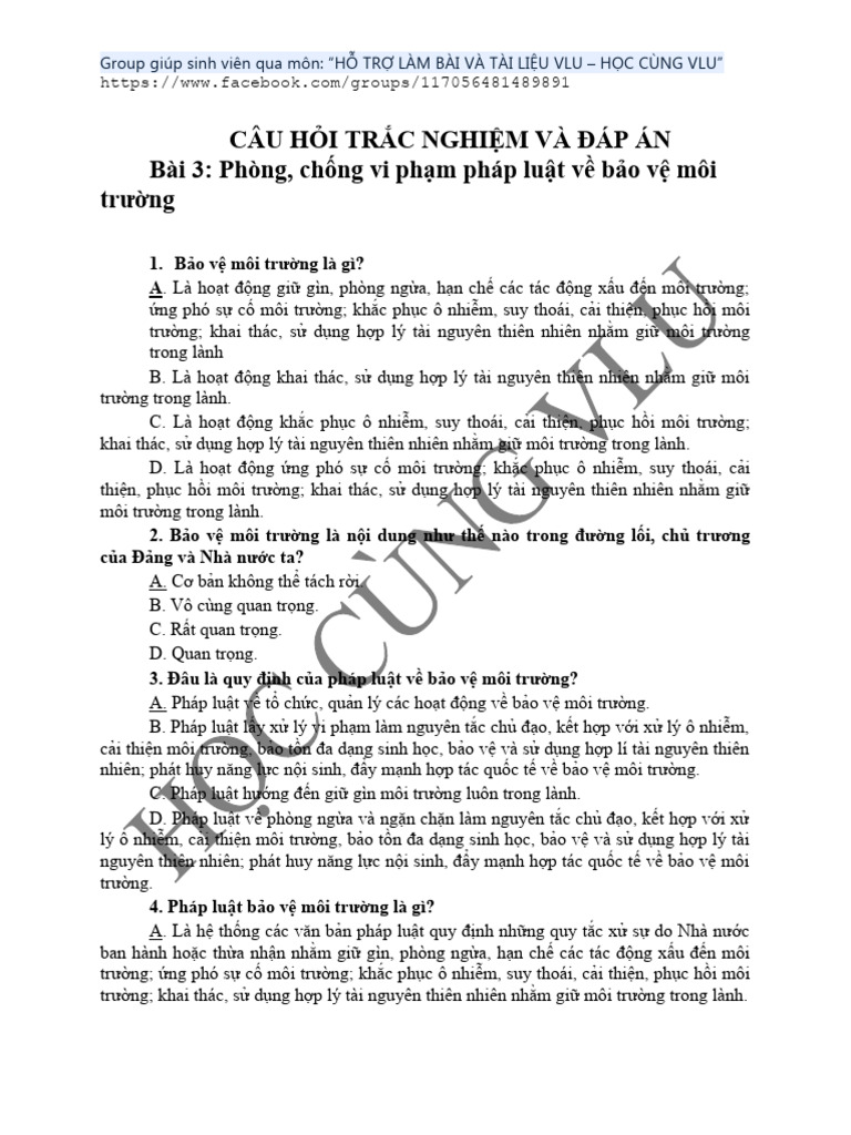 Bài 3 BVMT | PDF