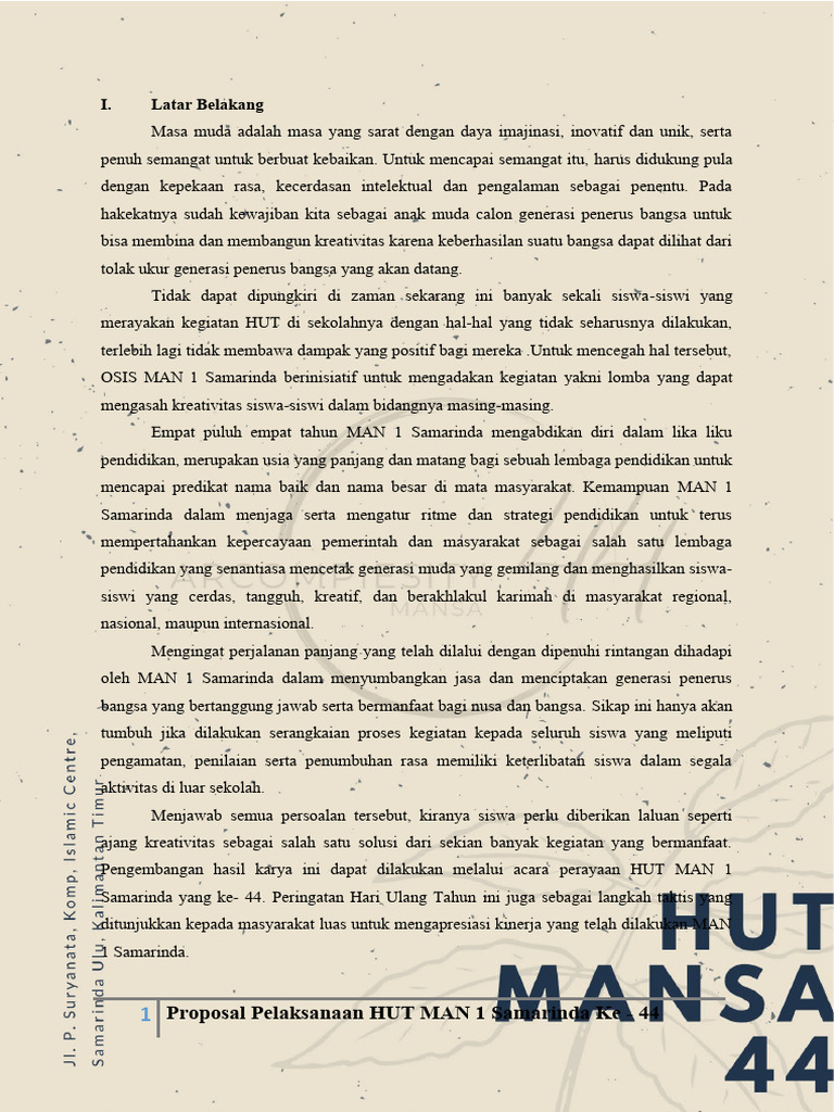 Proposal Lomba | PDF