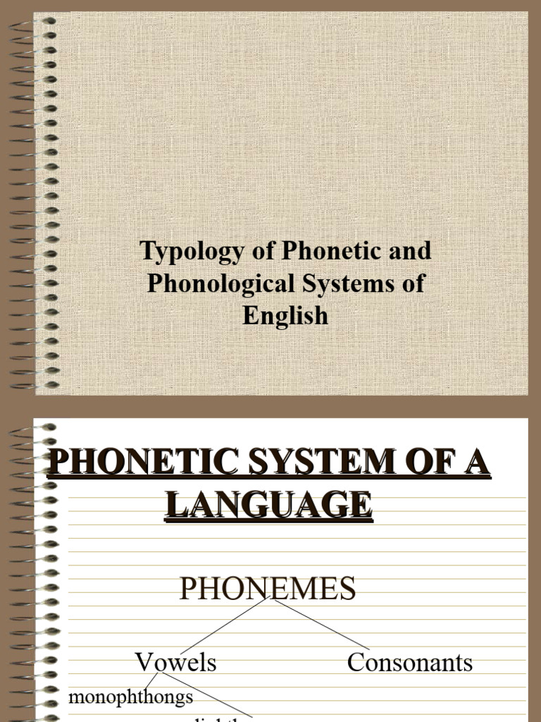 Typology of Phonetic and Phonological Systems of English | PDF