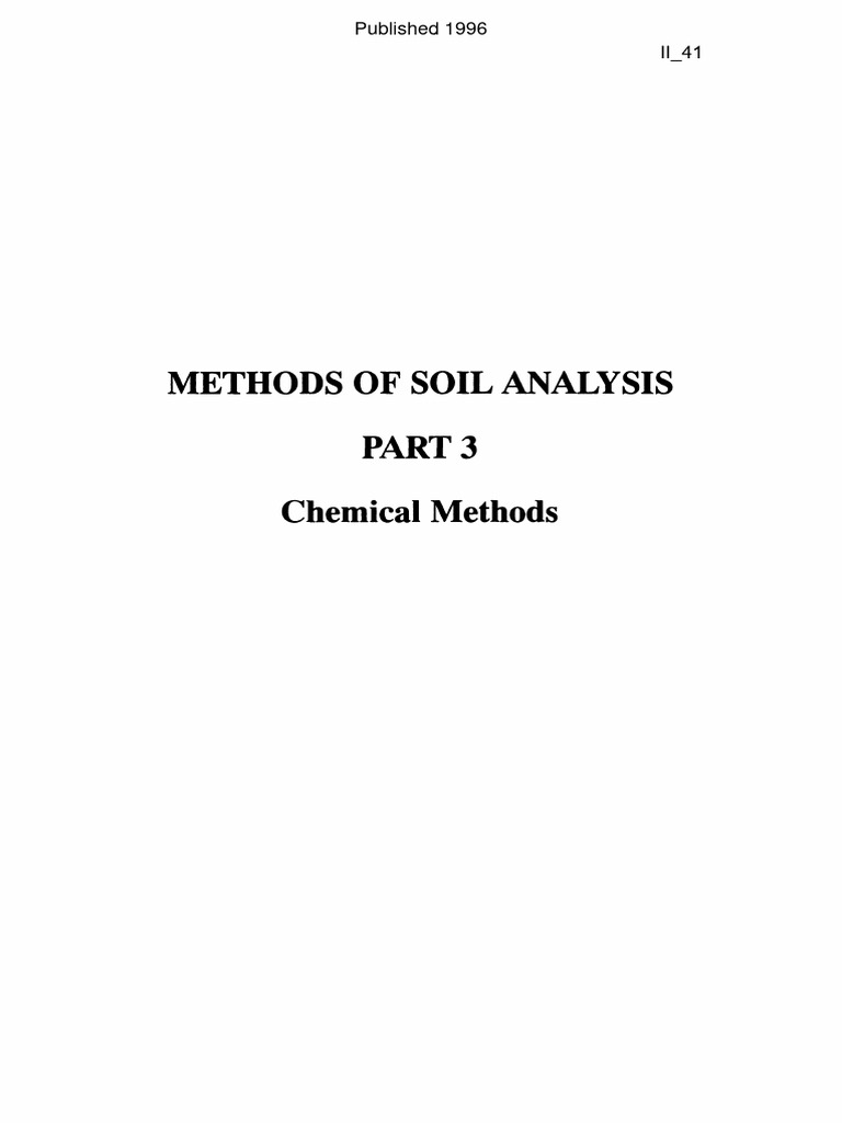 Methods of Soil Analysis | PDF