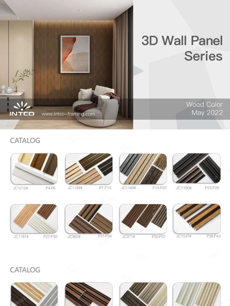 Intco Decor-3D Wall Panel-Wood Color-May 2022 | PDF