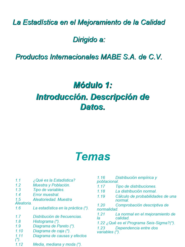Módulo1 (MABE) | PDF