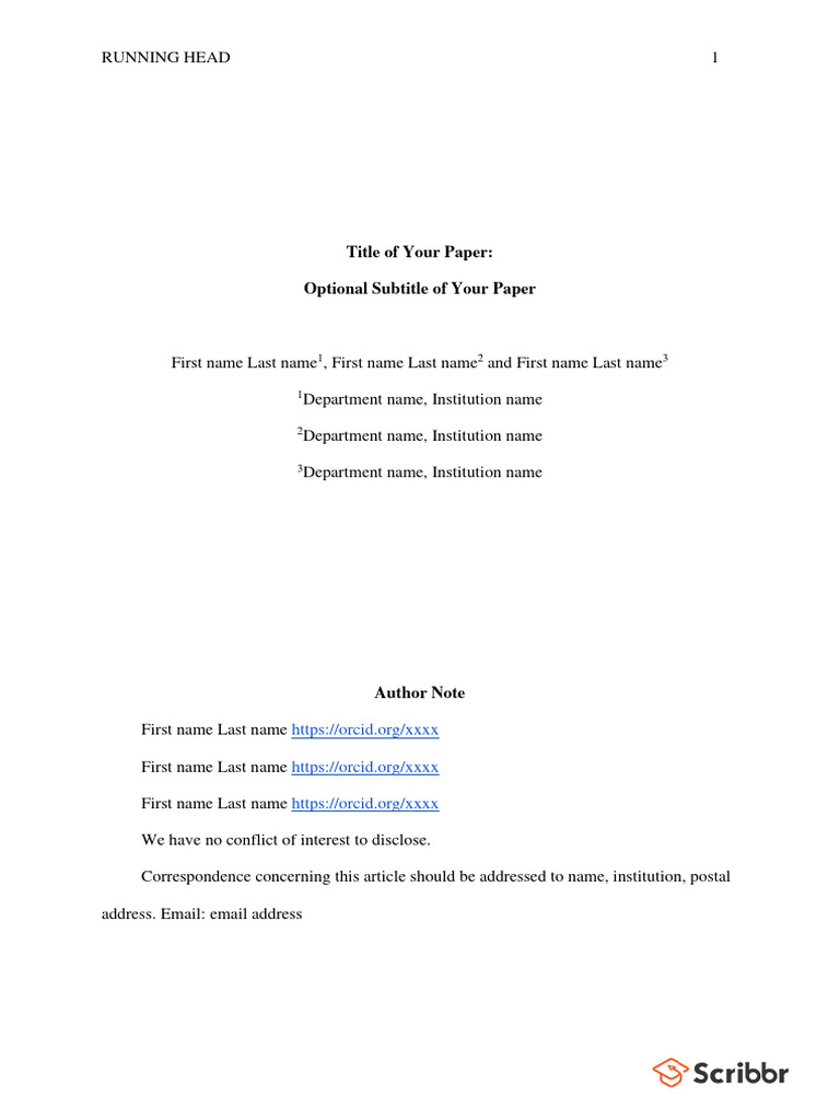 APA 7th Edition Template Professional Version | PDF