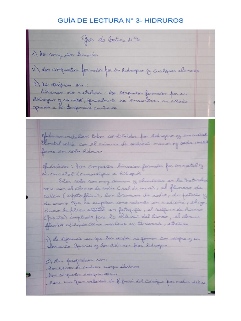 Guía de Lectura n3 Quimica | PDF