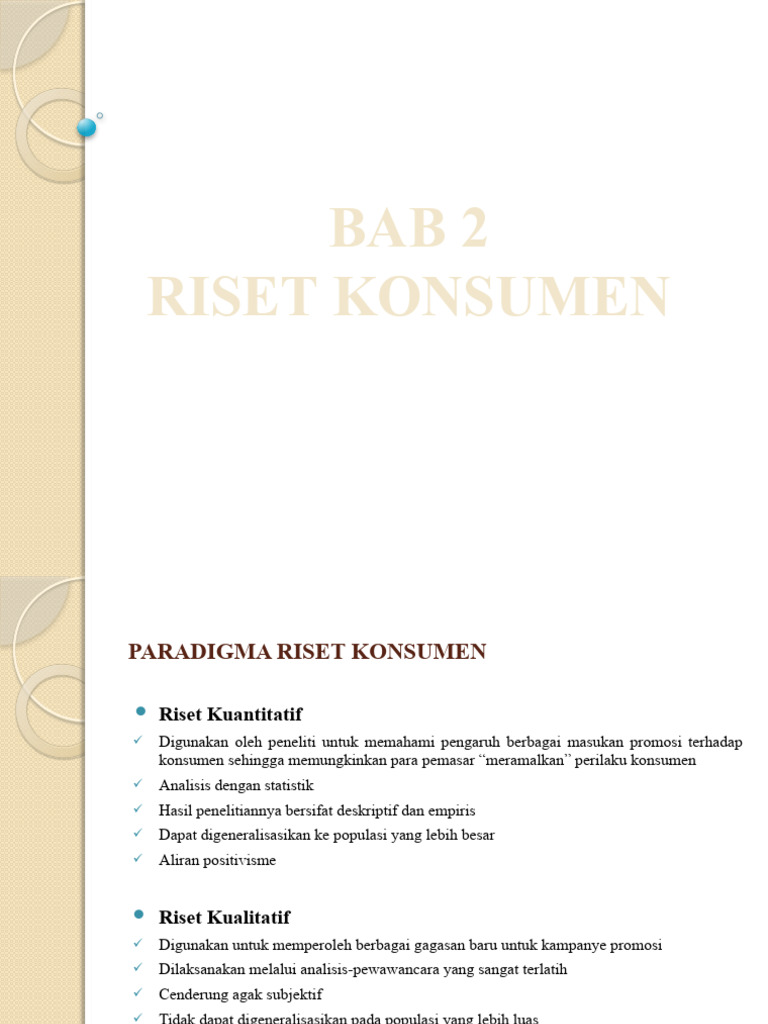 Bab 2 Riset Konsumen | PDF | Komputer