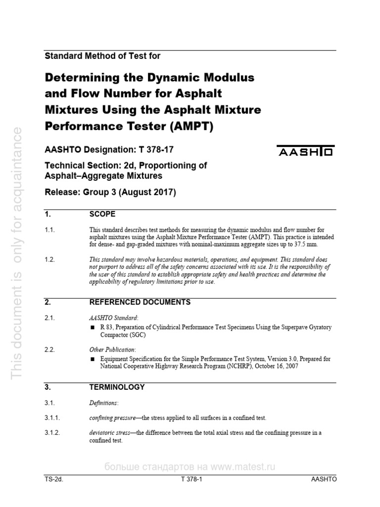 Asphalt Mixture Dynamic Modulus Test | PDF | Science & Mathematics ...
