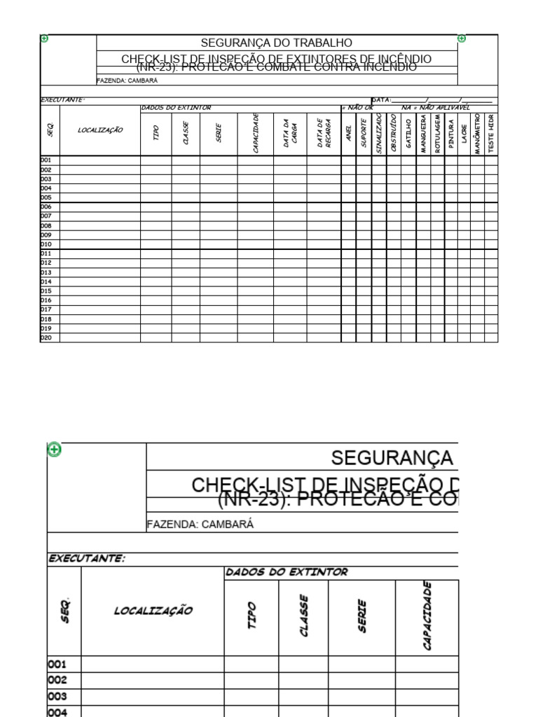 Check List Extintores | PDF