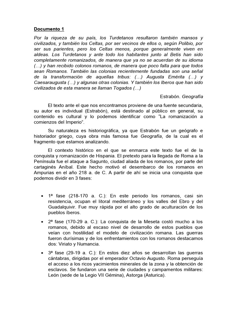 Comentario Texto de Estrabón | PDF